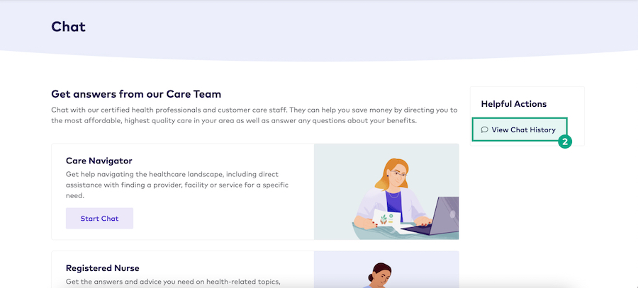 View chat transcripts